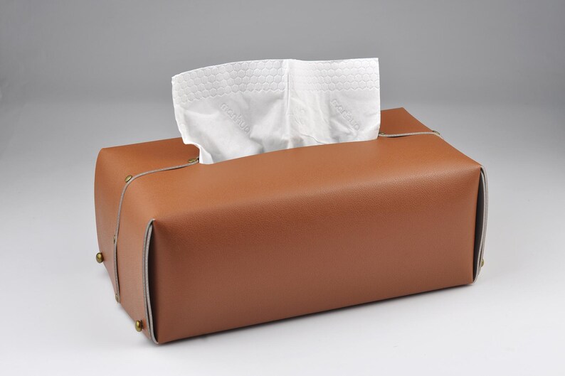 Hanging Tissue Box Holder With Detachable Straps, Decorative PU Leather ...