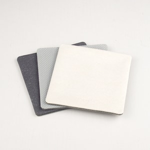 Square PU Leather Coaster With Pattern, Water Resistant Drinkware ...