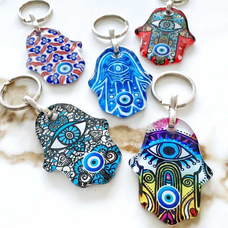 Hamsa Keychains - Etsy UK