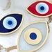 Handmade Evil Eye Beads, Blue Red Evil Eye, Evil Eye Table Decor ...