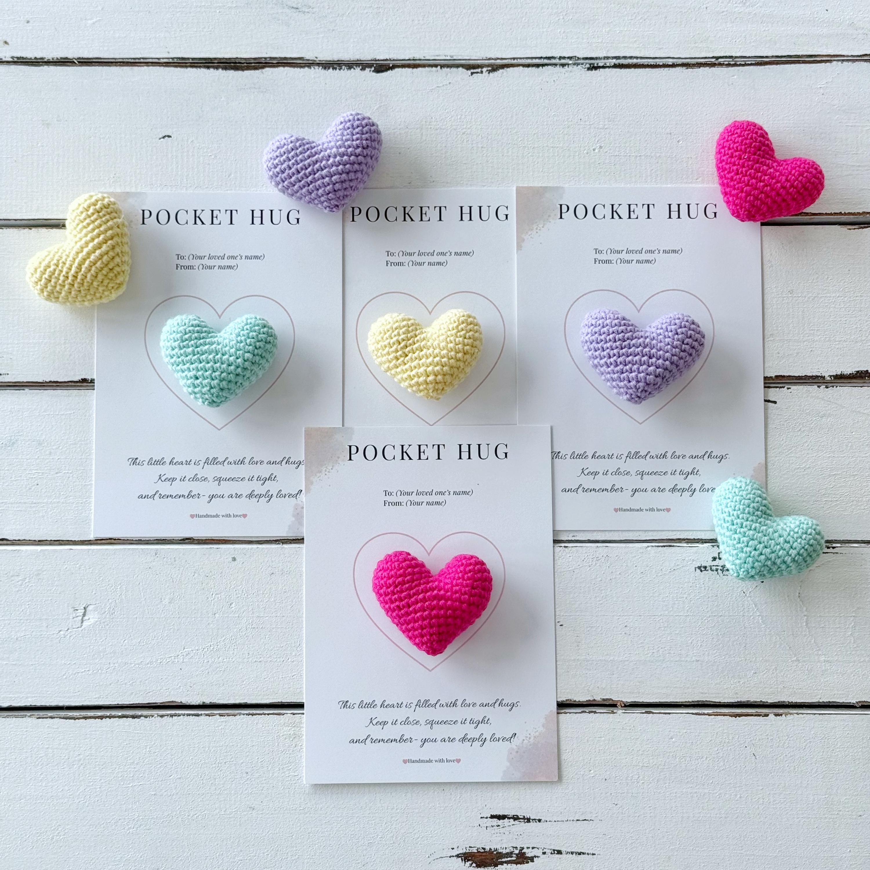 Crochet Pocket Hug Card - A Little Heart Gift to Hold, Personalized ...