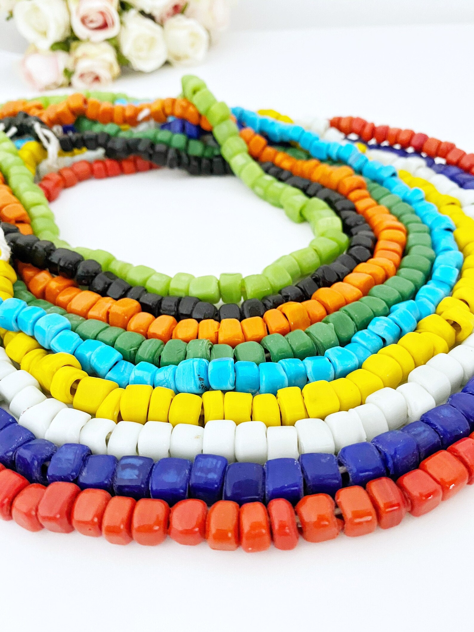Hand Made Murano Glass Cube Beads, Bulk 10-100 Pcs, Large Hole Beads ...