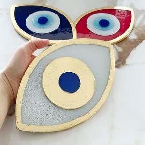 Handmade Evil Eye Beads, Blue Red Evil Eye, Evil Eye Table Decor ...