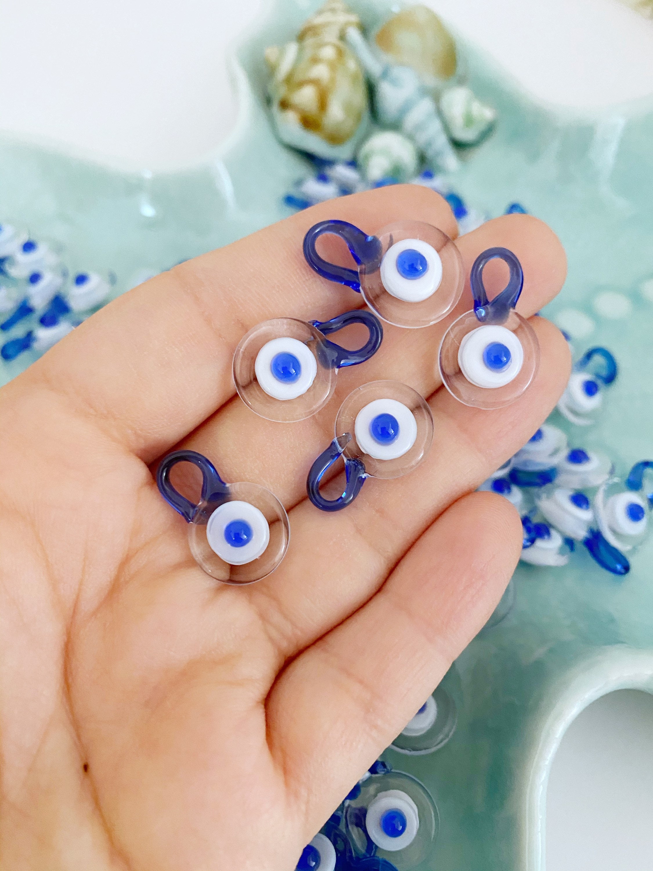 Clear Evil Eye Beads Evil Eye Charm Murano Glass Beads Evil - Etsy
