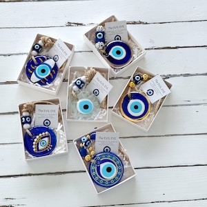 Evil Eye Wall Hanging Gift Box, Blue Evil Eye Protection Decor ...