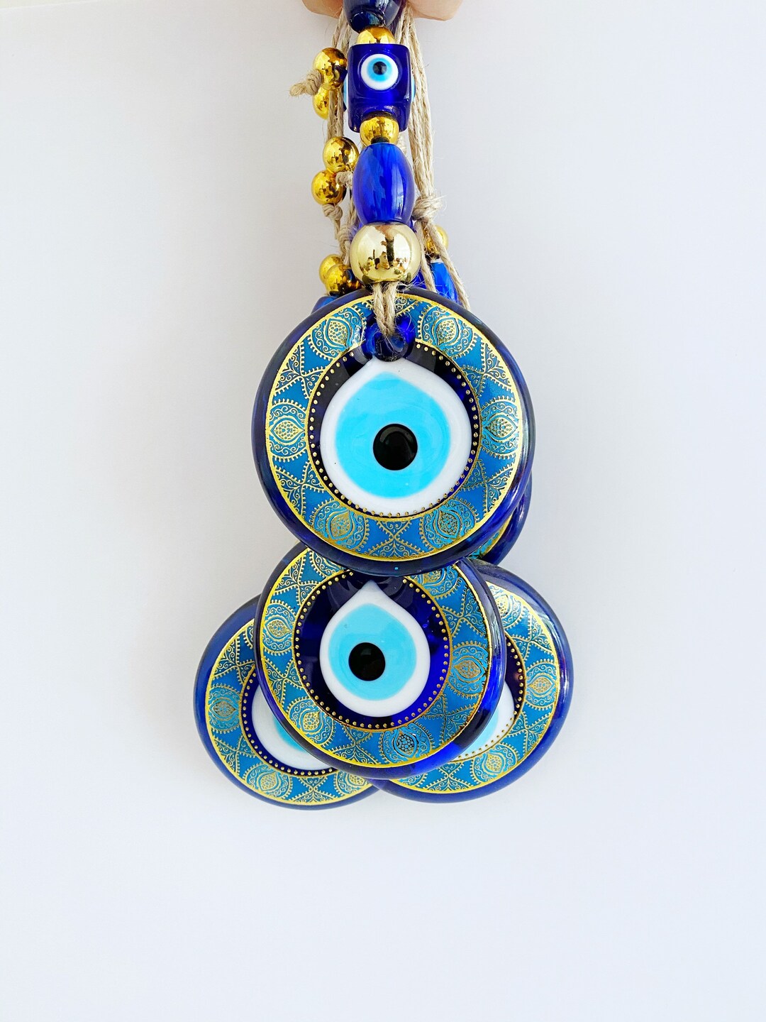 Handmade Evil Eye Wall Hanging, Modern Evil Eye Home Decor, Evil Eye ...