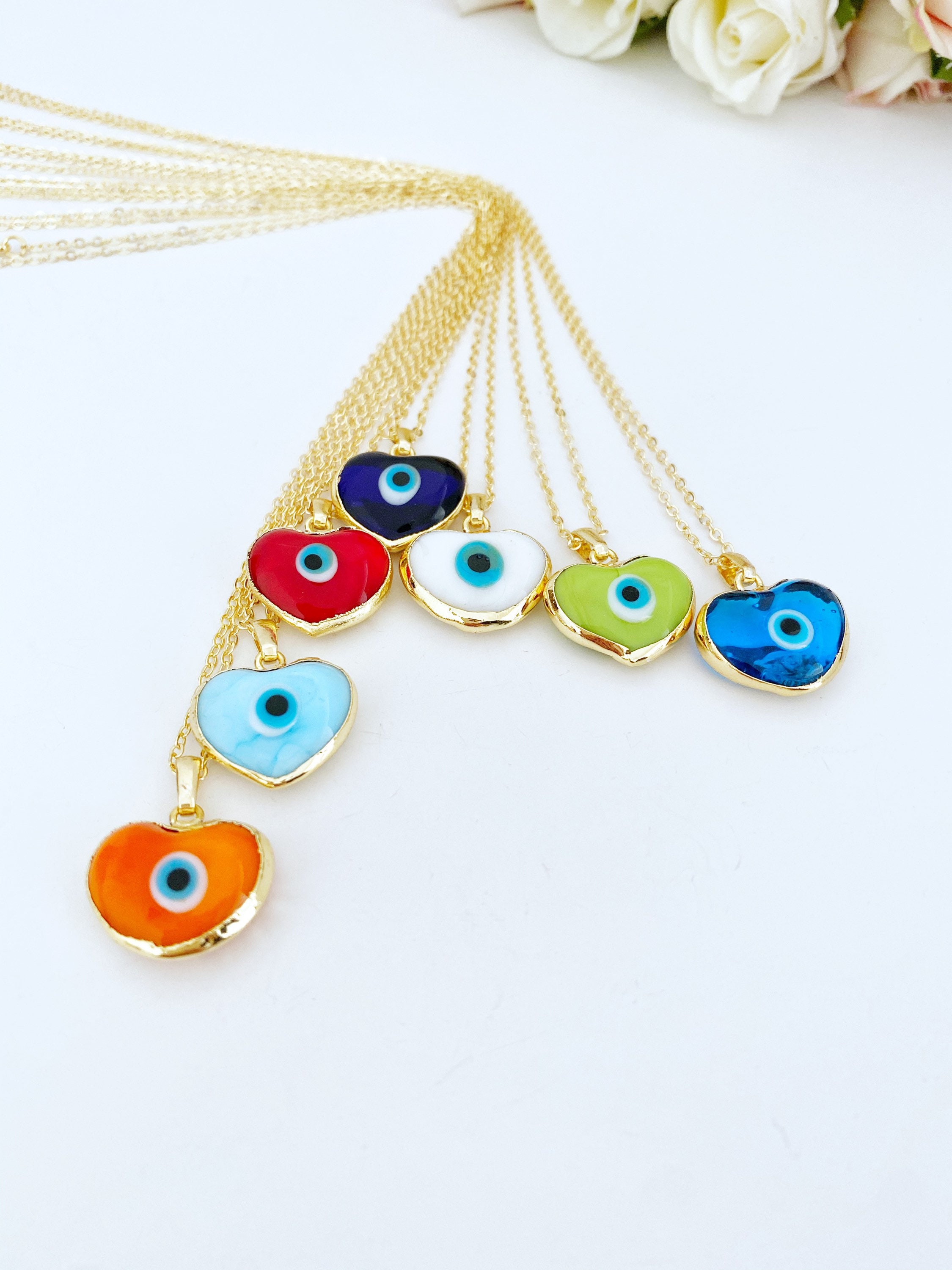 Evil Eye Necklace, Mothers Day Gift Necklace, Love Necklace, Murano ...