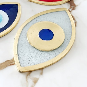 Handmade Evil Eye Beads, Blue Red Evil Eye, Evil Eye Table Decor ...