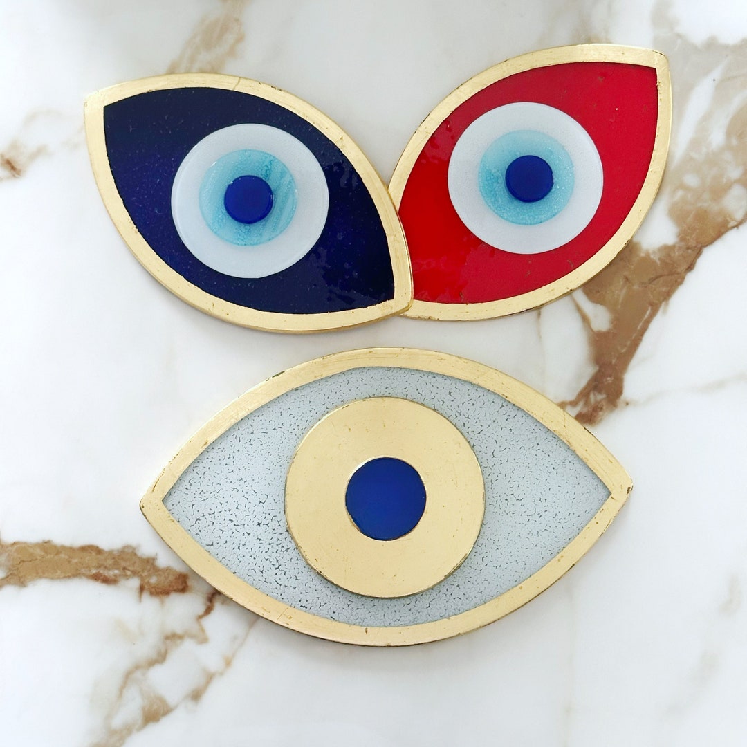 Handmade Evil Eye Beads, Blue Red Evil Eye, Evil Eye Table Decor ...