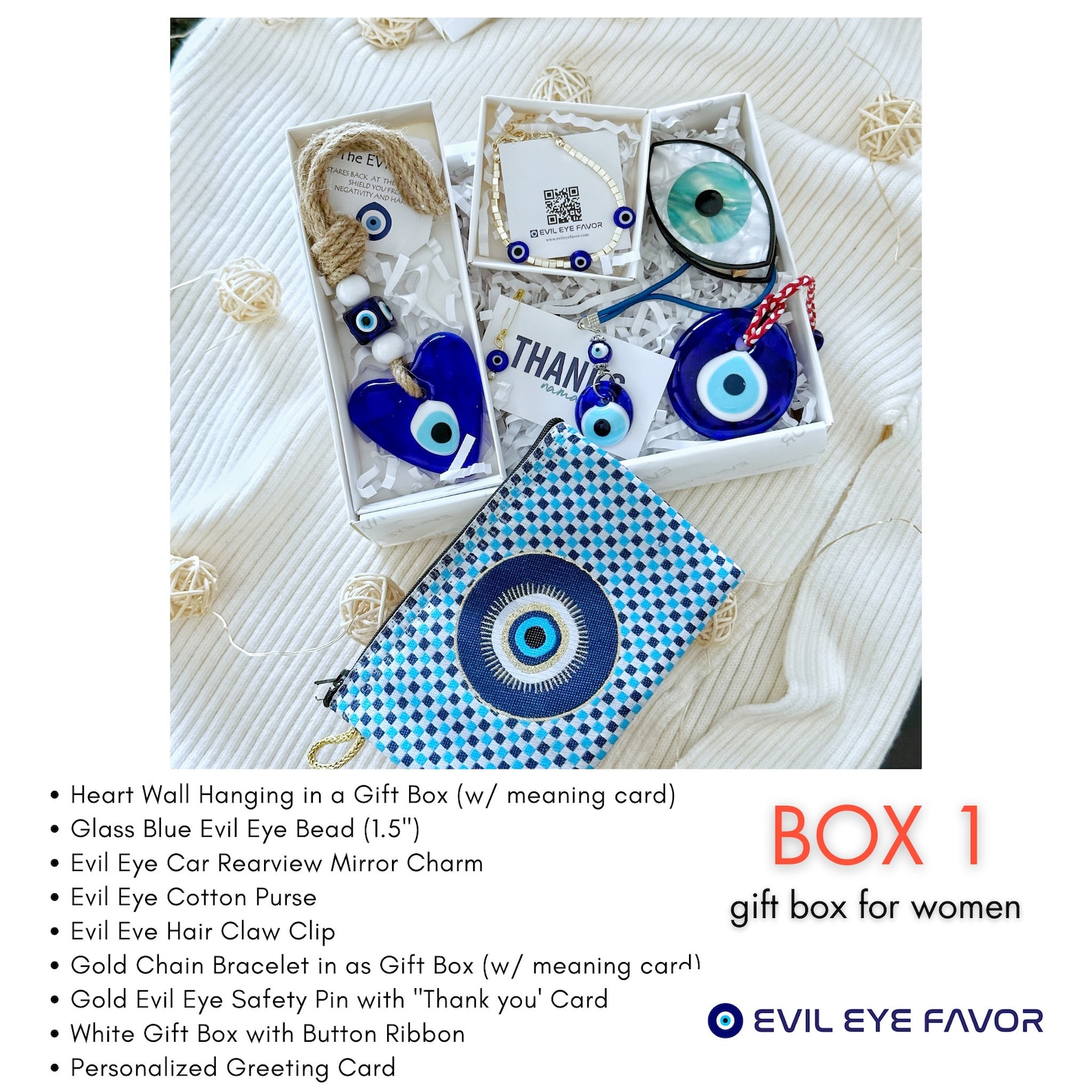 Valentines Day Gift, Evil Eye Gift Box, Valentines Day Care Package for ...