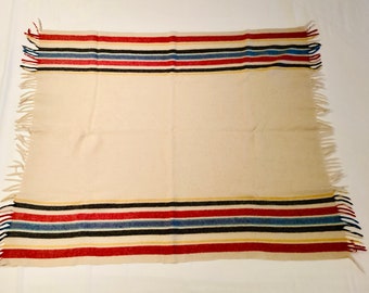 Striped Wool Blanket Vintage - Etsy