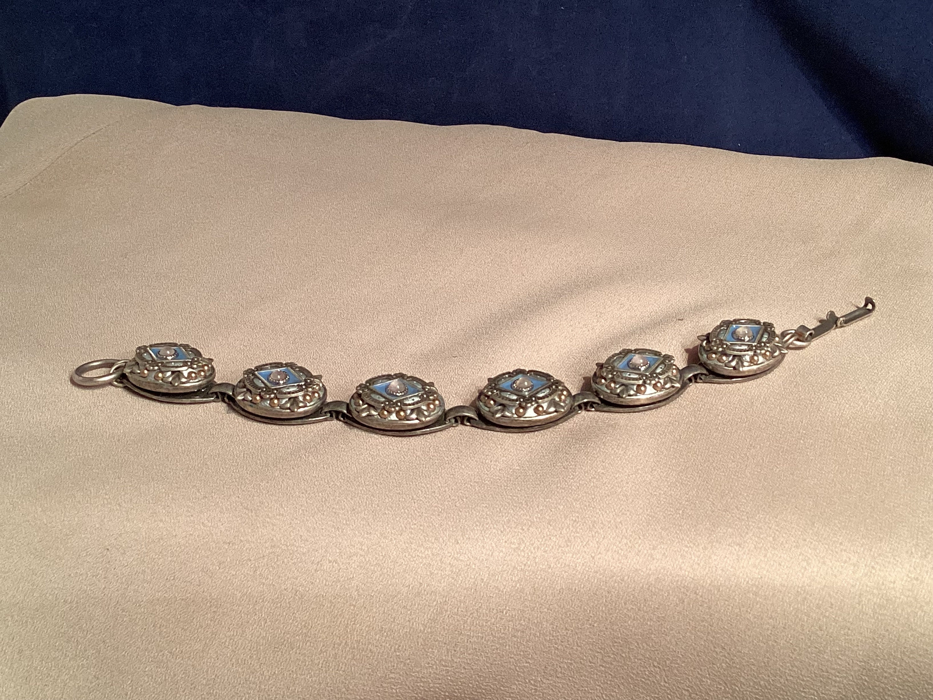 Vintage Hand Crafted Signed Michael Golan MG Mixed Metal, Enamel and ...