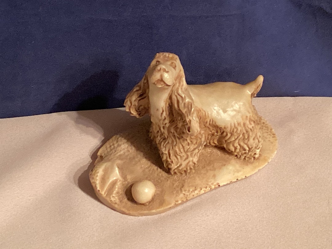 Vintage GEORGIA MARBLE Limited Edition Cocker Spaniel Dog Figurine ...