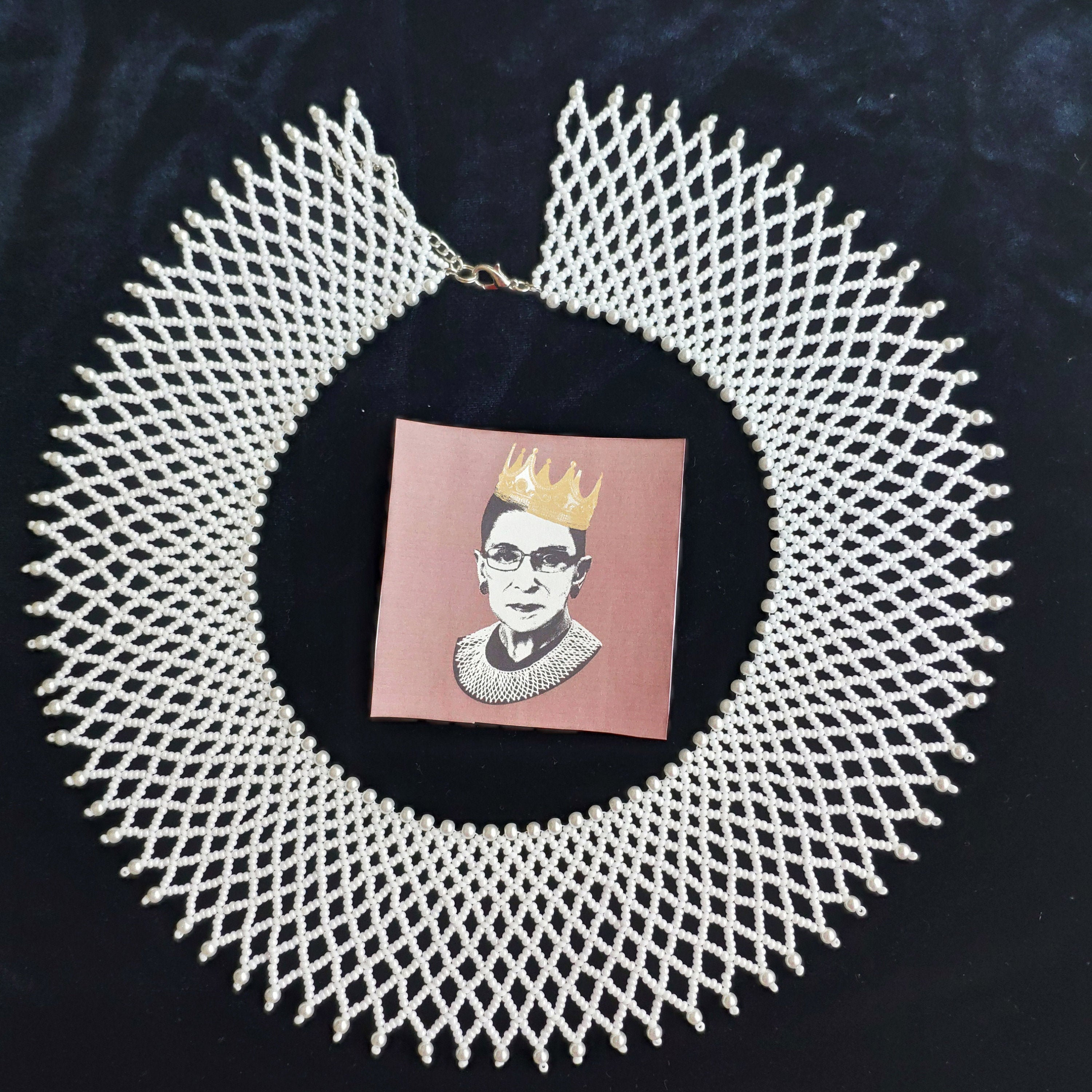 Ginsburg collar RBG necklace Pearl necklace for women | Etsy
