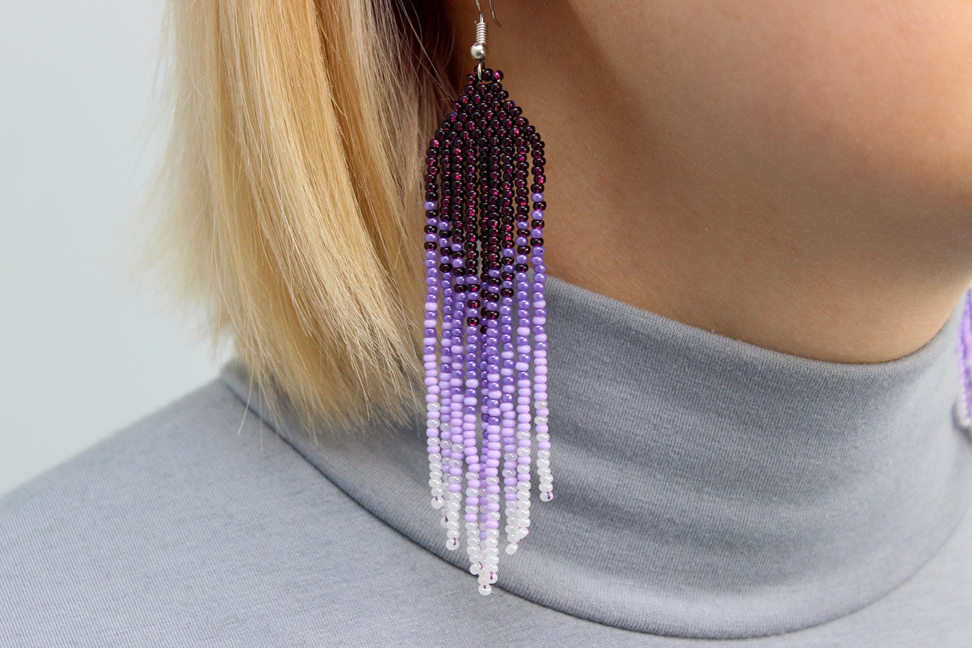 Ultra Violet Earrings Style Women Earrings Long Earrings Beadwork ...