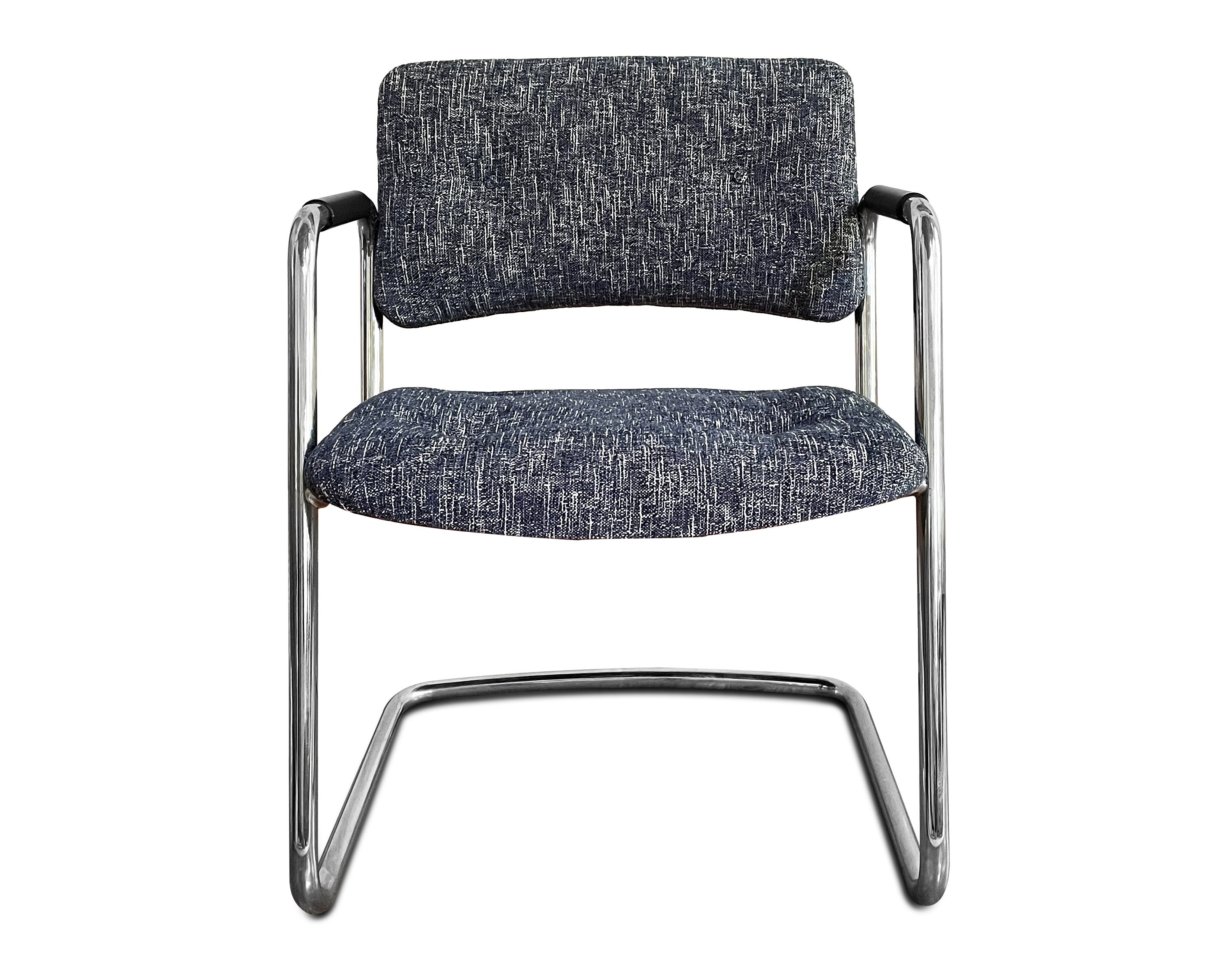 Vintage Steelcase Office Chair Blue Accent Chair Etsy