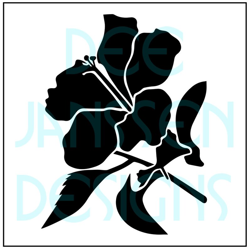 Mylar Hibiscus Stencil, Scrapbooking, Fabric Painting, Furniture Decor ...