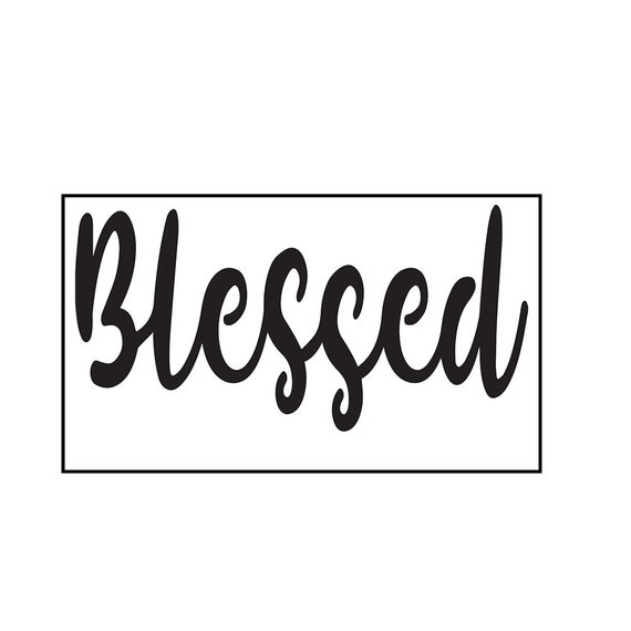 Blessed Inspirational Stencil-scrapbooking Fabric Painting | Etsy