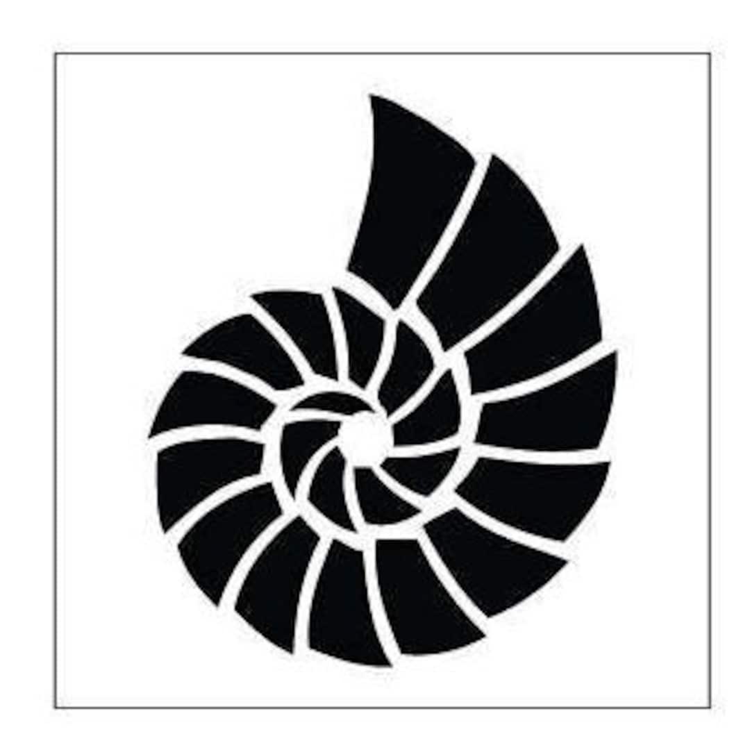 Nautilus Shell Stencil: Airbrush, Fabric, Furniture Decor - Etsy