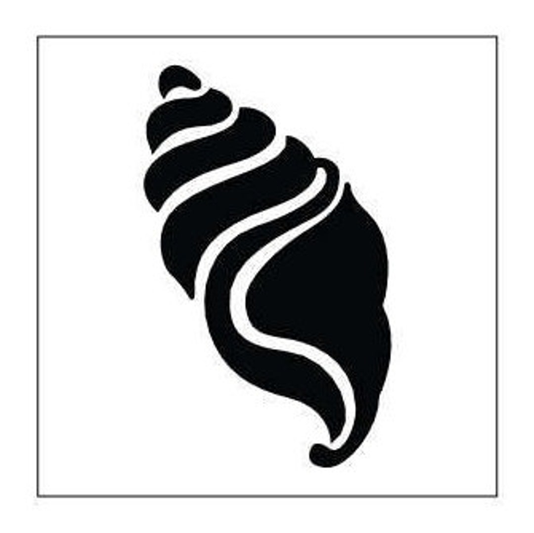 Conch Shell Stencil-scrapbooking, Fabric Painting, Furniture Decor ...