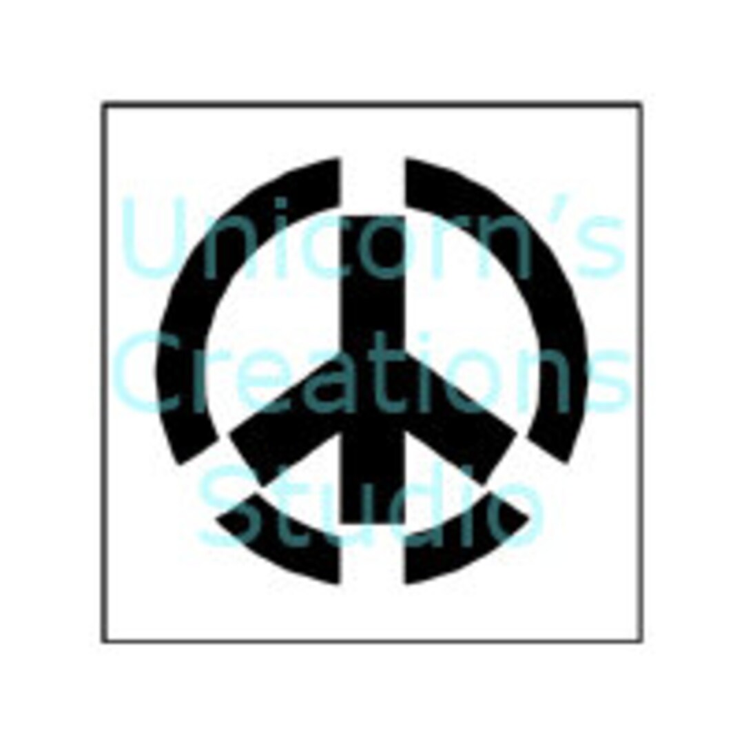 Peace Sign Stencil - Scrapbooking, Fabric Painting, Airbrushing, Wall ...