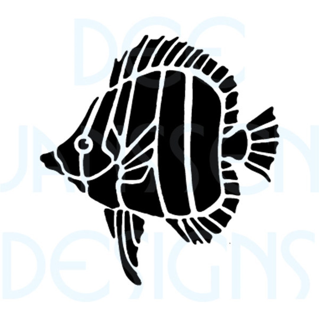 Tropical Fish Mylar Stencil, Paper Stencil, Ocean Stencil, Nautical ...