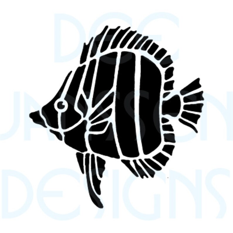 Tropical Fish Mylar Stencil, Paper Stencil, Ocean Stencil, Nautical ...