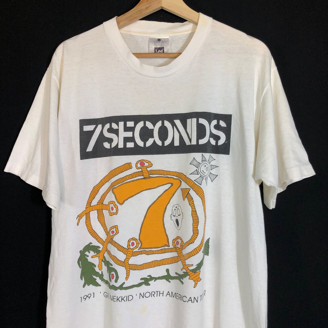 Rare Vintage 7 Seconds Tour 1991 Git Nekkid Tshirt Punk - Etsy