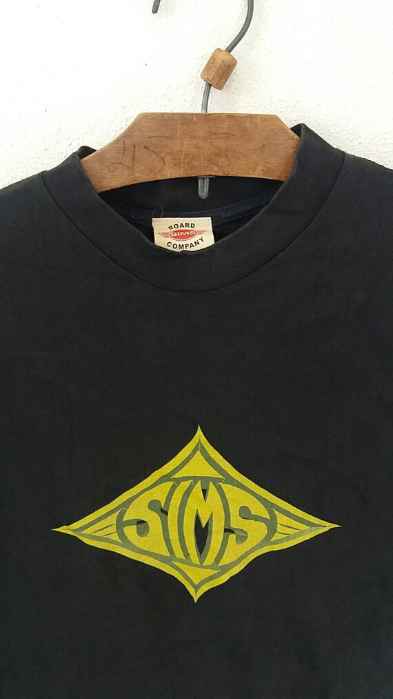 Vintage Sims Big Logo Skateboard Spell Out Tshirt Pow… - Gem