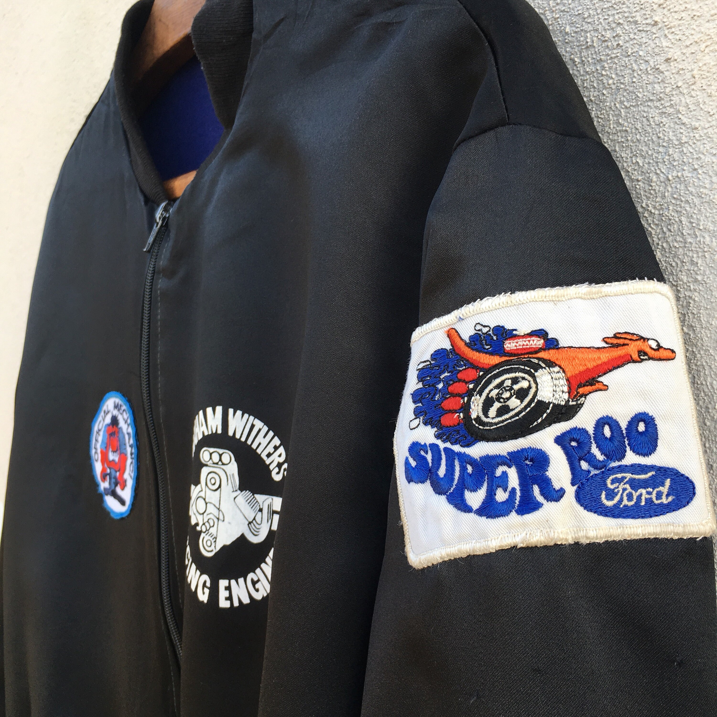 Vintage 70s Ford Nylon Bomber Graham Withers Racing Jacket With Cotton ...