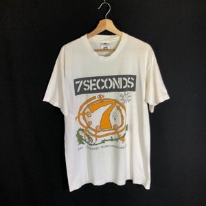 Rare!! Vintage 7 Seconds Tour 1991 Git Nekkid Tshirt Punk Hardcore ...