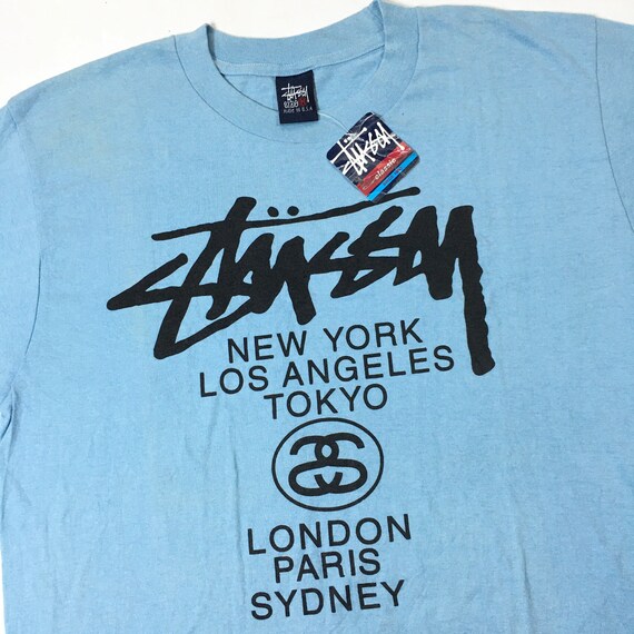 Rare! Vintage NWT Stussy 80s 90s World Tour Streetwea… - Gem