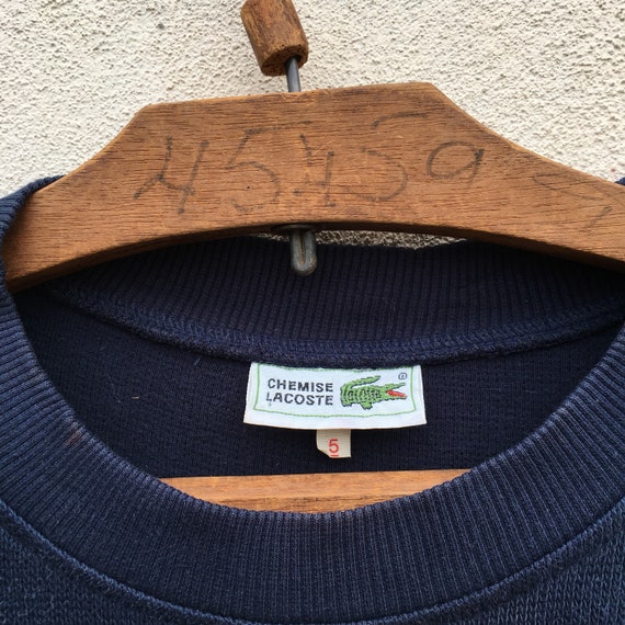 Vintage Lacoste Club Chest Minimalist Logo Pullover S… - Gem