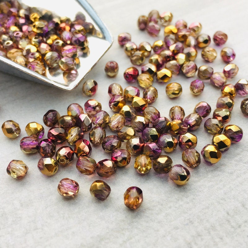 Gold Czech Crystal Glass - Etsy UK