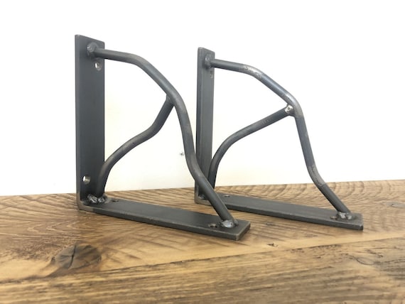 Rustic Industrial Shelf Brackets Bespoke Design Clear | Etsy
