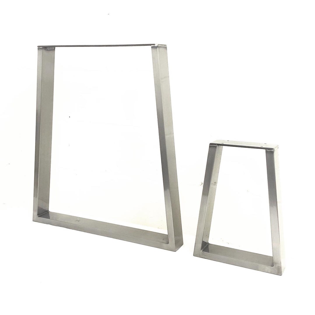 Trapezium Steel Table Legs (pair) - Rustic Industrial Design - Etsy