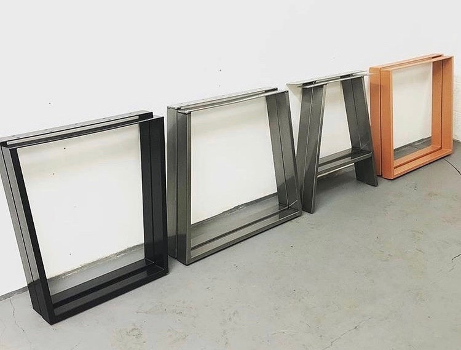 Inverted Trapezium Frame by Designer Legs Rustic Steel Metal | Etsy