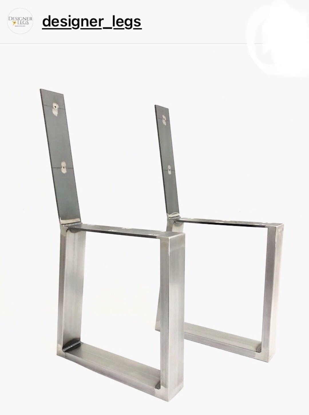 High Back Bench Legs ( 1 Pair ) by Designer Legs Steel Metal Industrial ...