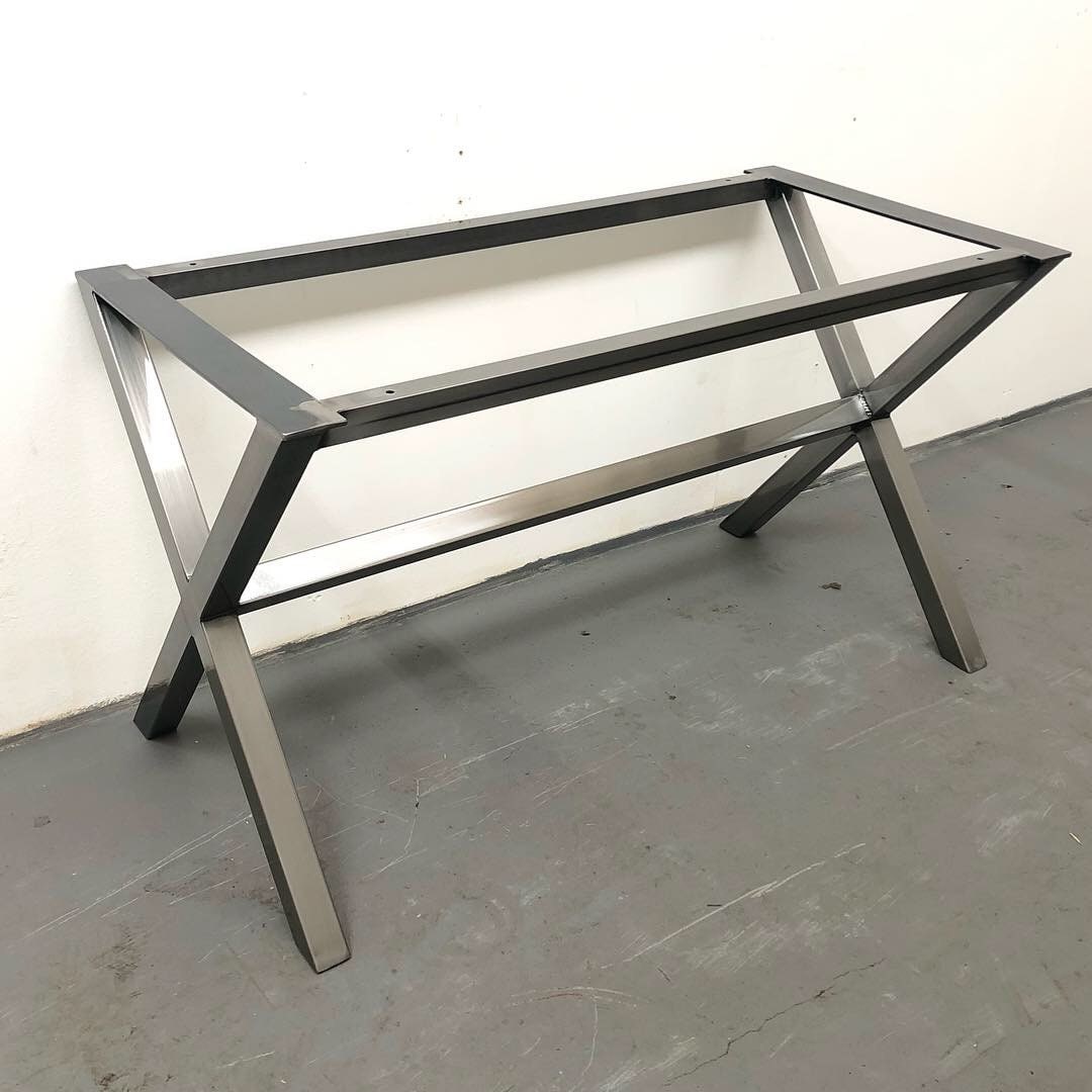 X Table and Bench Frame by Designer Legs Rustic Steel Metal - Etsy UK