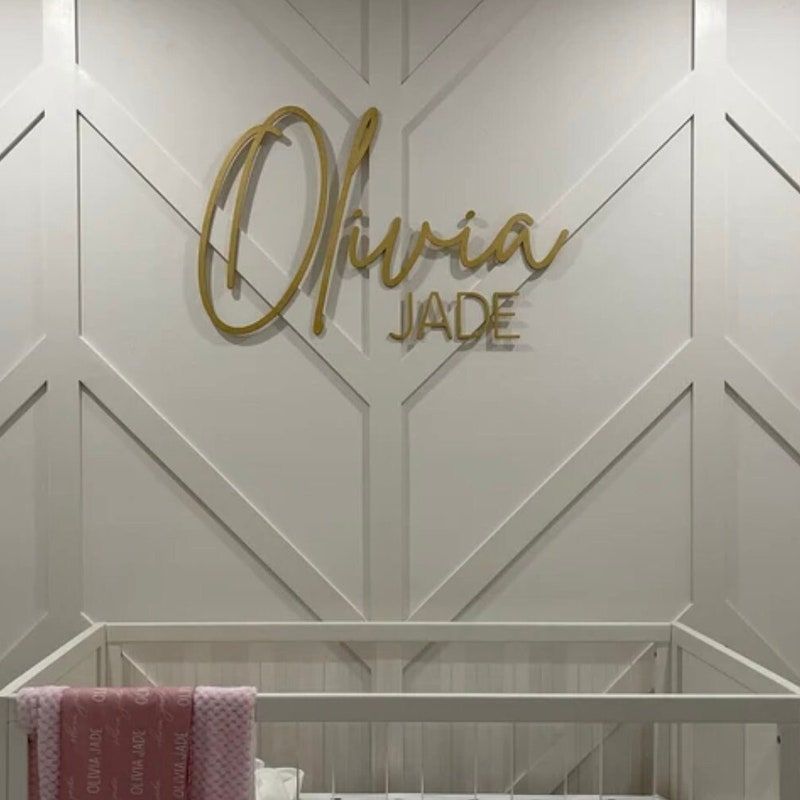 Metal Name Sign for Nursery - Etsy