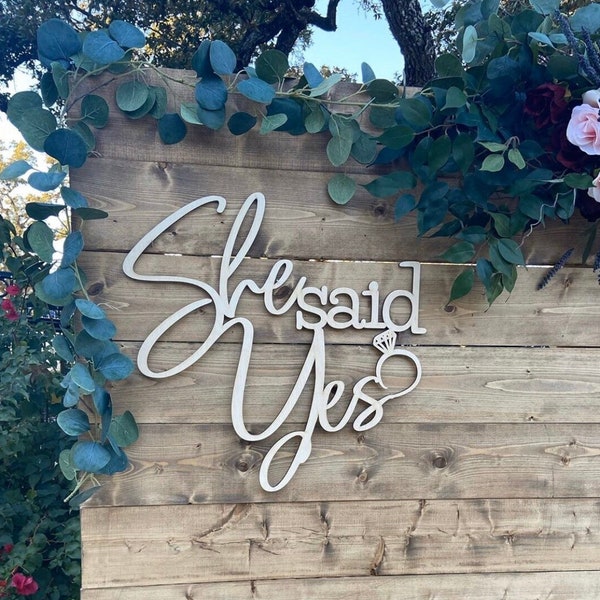 She Said Yes Letter Sign - Etsy