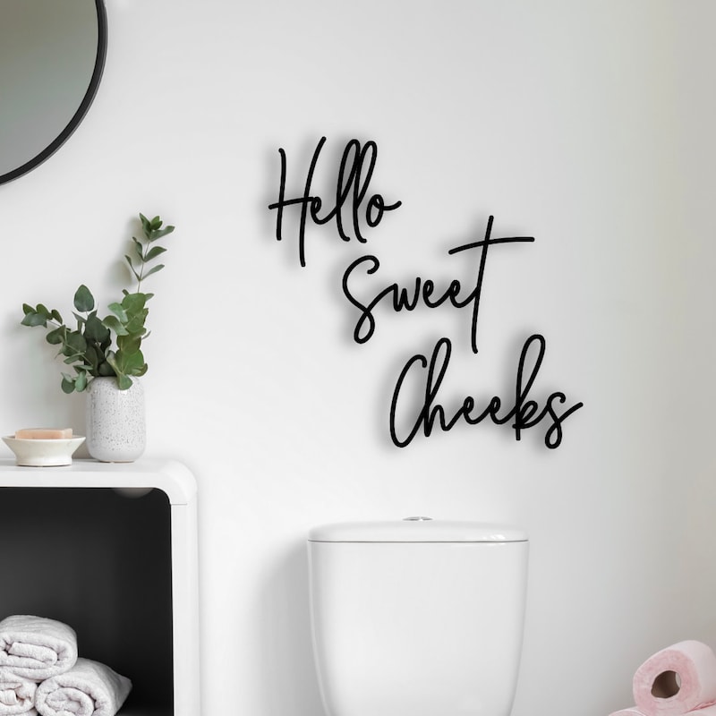 Bathroom Wall Words - Etsy