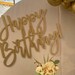 Happy Birthday Sign, Wood Cut Out / Birthday Decor, Laser Cut/ Backdrop ...
