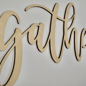 Gather 3D Sign Wood Sign / Laser Cut Farmhouse Decor / Dining Room Sign ...