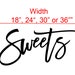 Sweets 3D Wood Sign, Wood Word Cut Out, Laser Cut Wedding Dessert Table ...