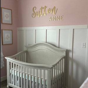 Custom Wood Name Sign for Nursery Over Crib Sign Baby Name Sign Family ...