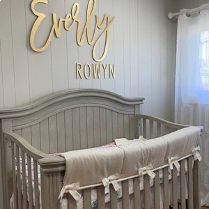 Nursery Name 3D Wood Sign / Cursive Name Laser Cut/ Custom Name Feature ...