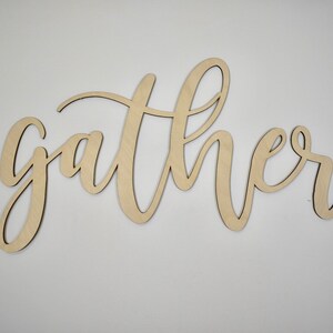Gather 3D Sign Wood Sign / Laser Cut Farmhouse Decor / Dining Room Sign ...