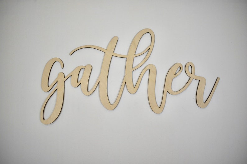 Gather 3D Sign Wood Sign / Laser Cut Farmhouse Decor / Dining | Etsy