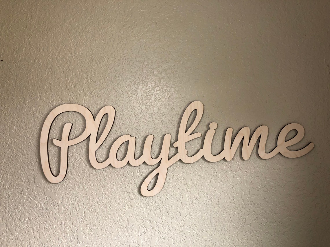 Playtime Sign Wood Sign Playroom Decoration Boys Room Laser - Etsy